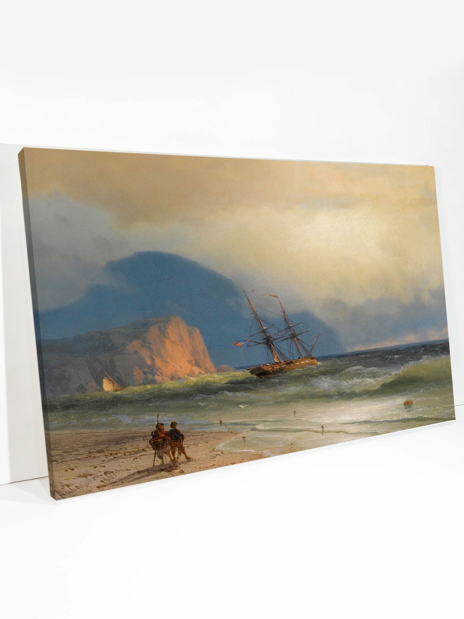 Картина Айвазовский Корабль на фоне Аю Даг на холсте 30х40см