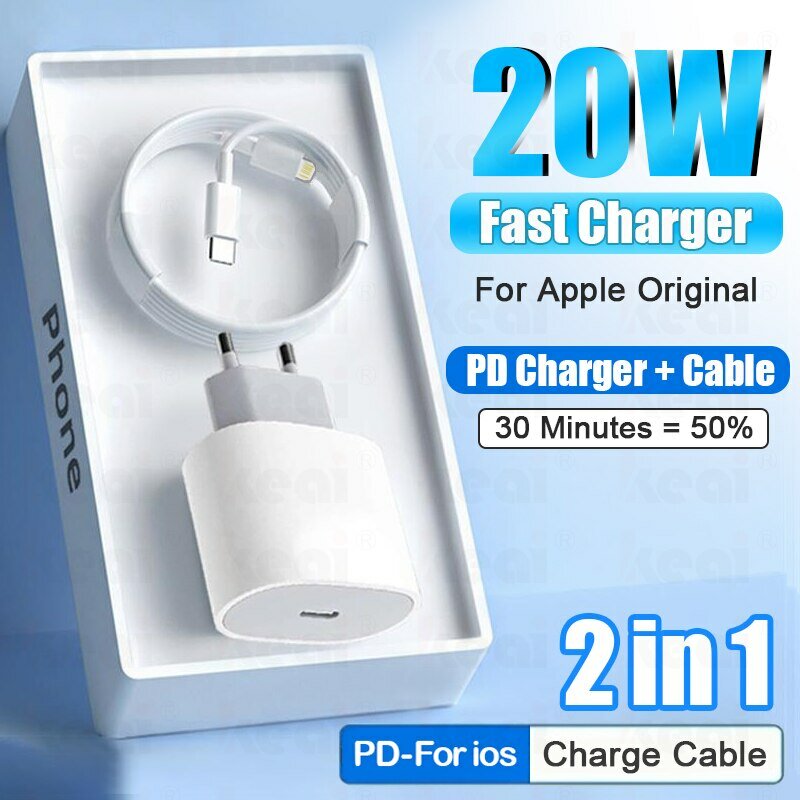 Для Apple al PD 20W быстрое зарядное устройство для iPhone 11 14 13 12 Pro Max Mini Type-C зарядный кабель USB C Lightning адаптер для зарядки