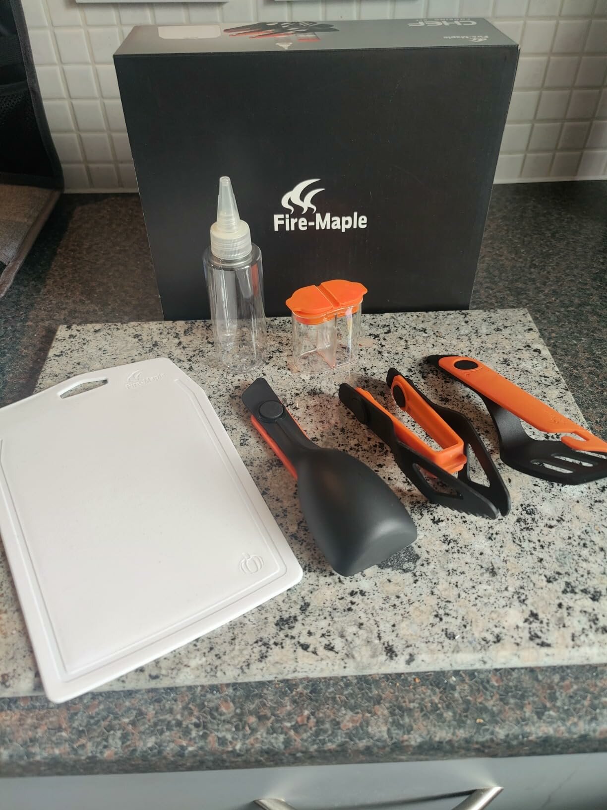 Походный кухонный набор шеф-повара Fire-Maple Портативный набор из 6 предметов со складными щипцами, лопаткой, ложкой