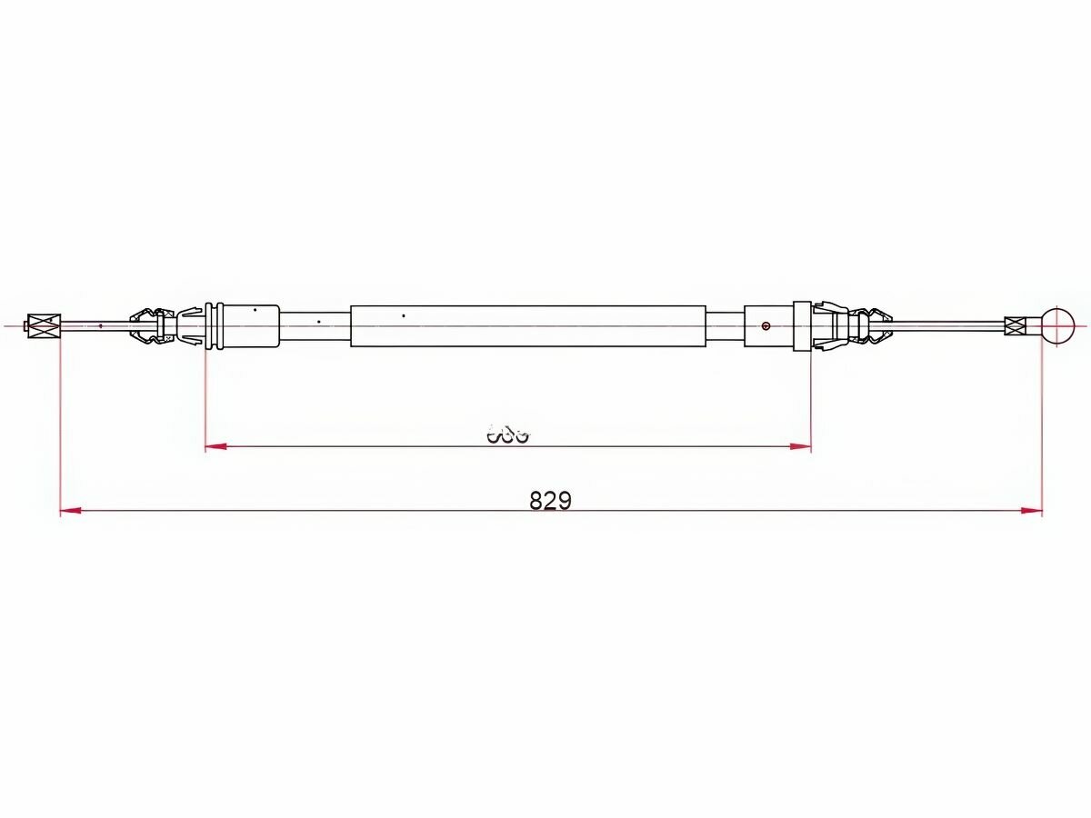 Трос ручного тормоза для Ситроен C4, DS, Пежо 3008, T88 арт ST520145 SAT