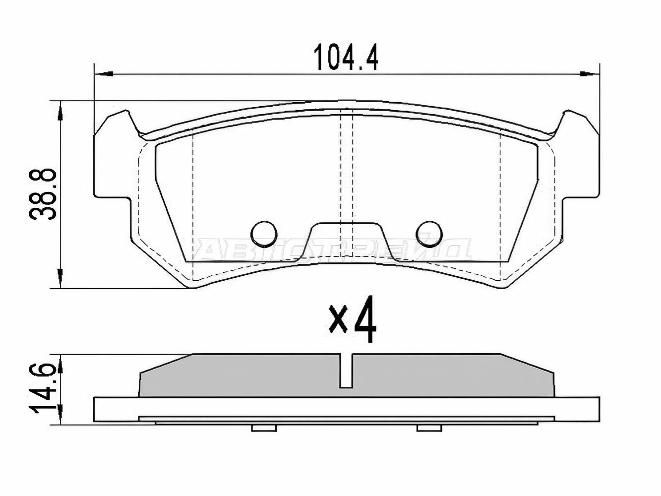 Тормозные колодки задние для Шевроле Лачетти, Сузуки Forenza Reno арт ST96405131 SAT