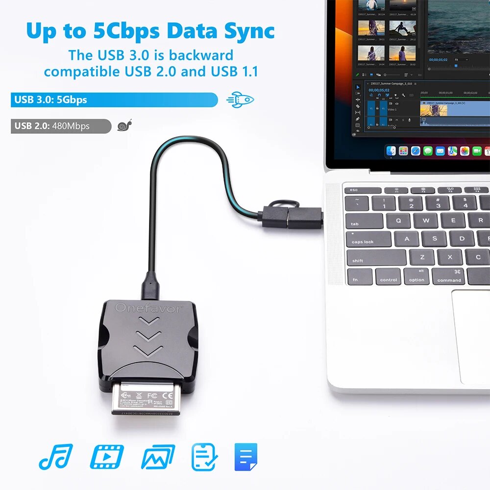 Onefavor Кардридер CFast USB3.0 — фото 1