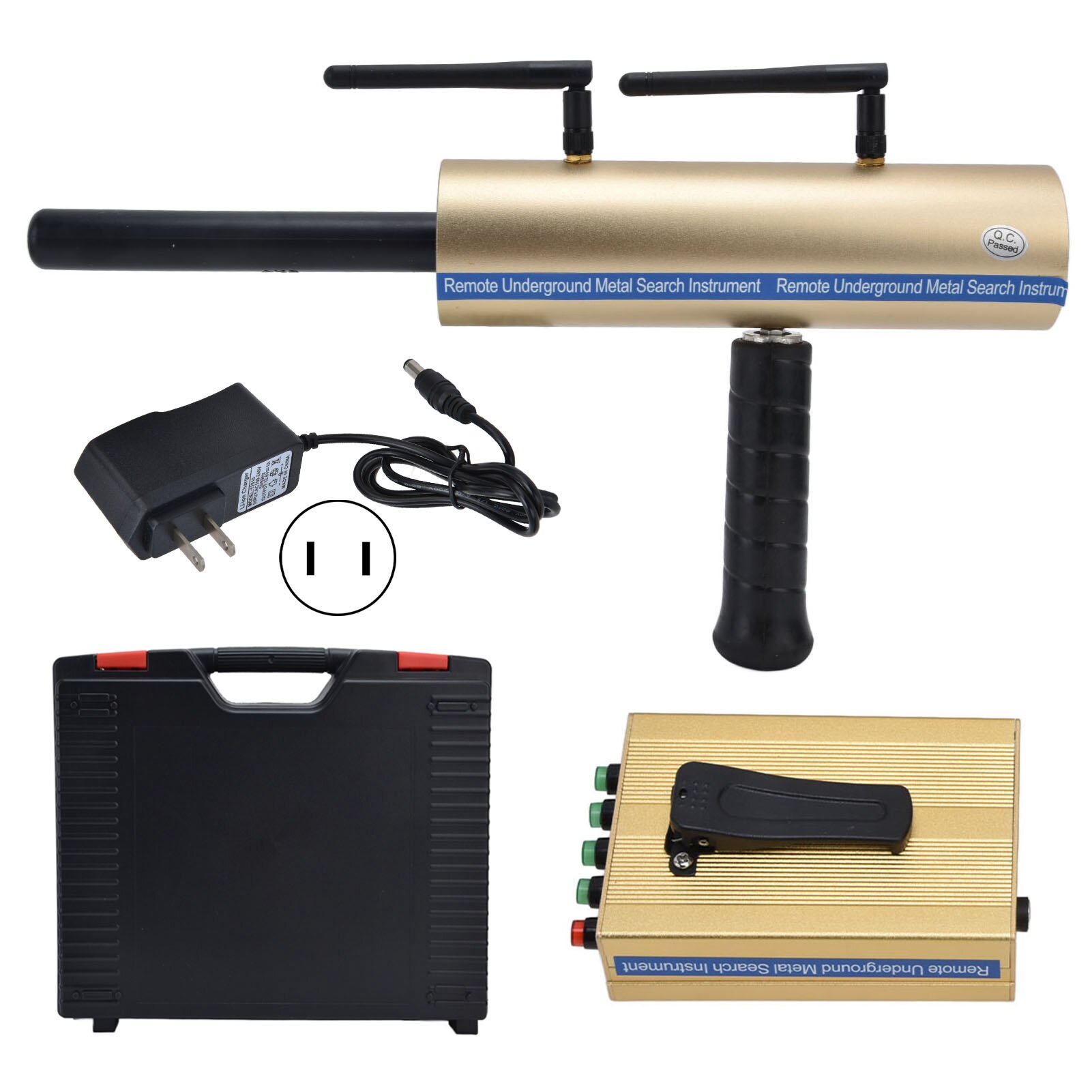 AKS 1000M Detector Detector Высокоэффективное высокочувствительное сканер с золотыми металлами с 2 антеннасом.