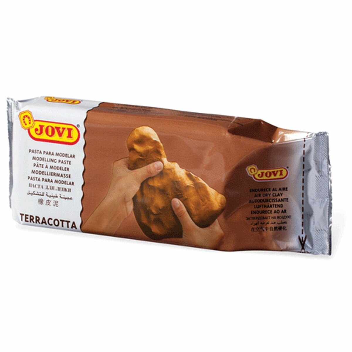 Паста для лепки Jovi отвердевающая, терракотовая, 500г, вакуумный пакет (88), 24шт.