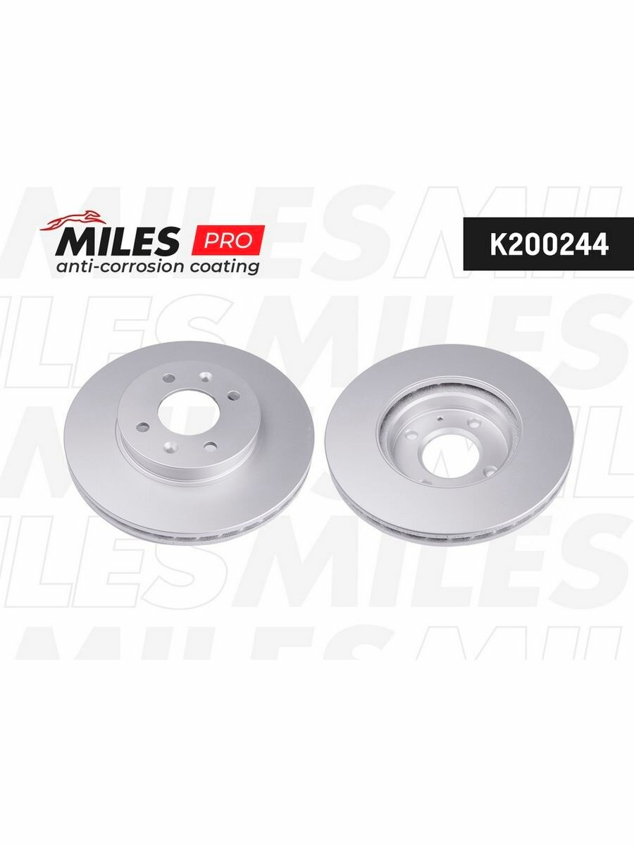 Диск тормозной передний вентилируемый для а/м HYUNDAI Accent, i20; KIA Rio, MILES K200244