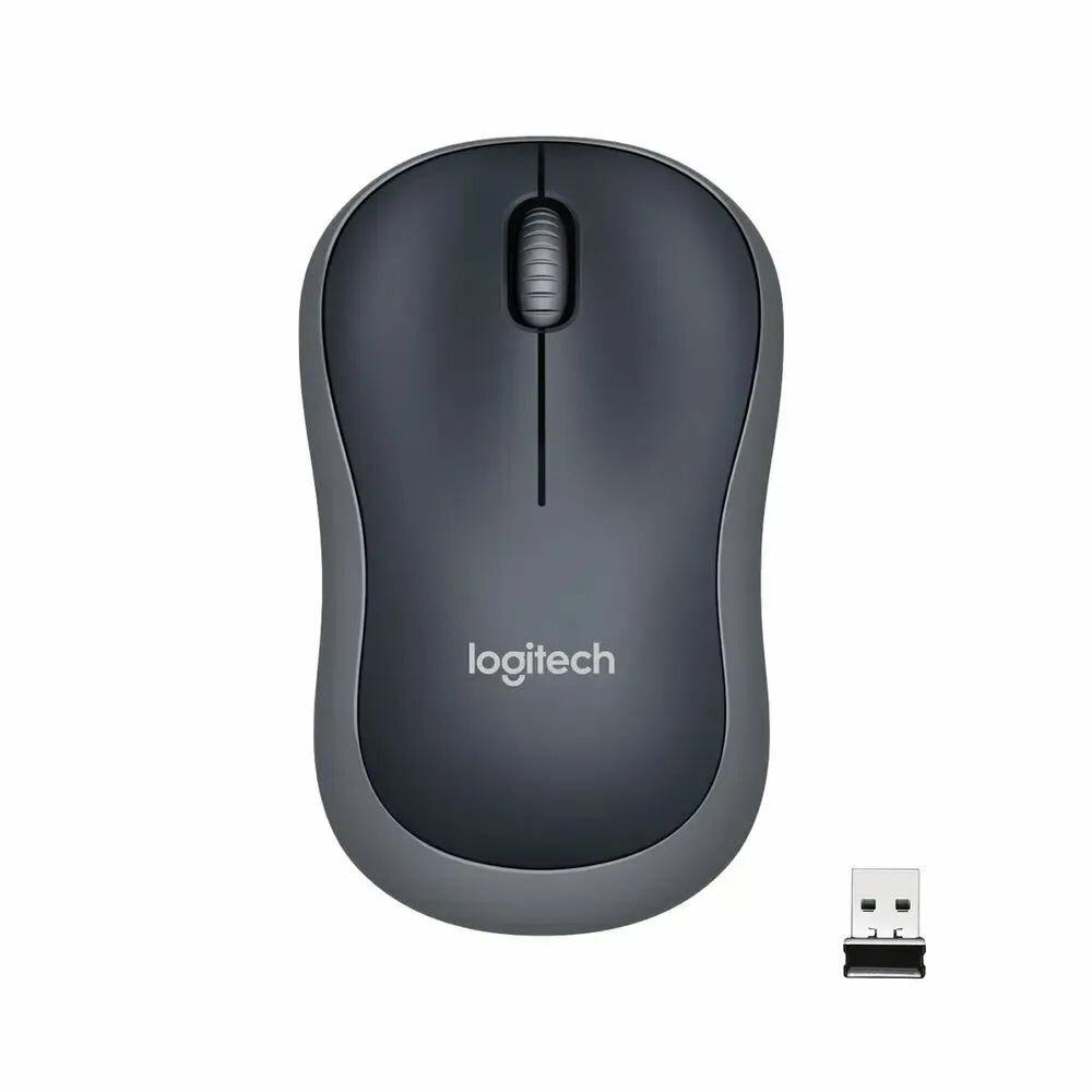 Мышь беспроводная Logitech M185 серый