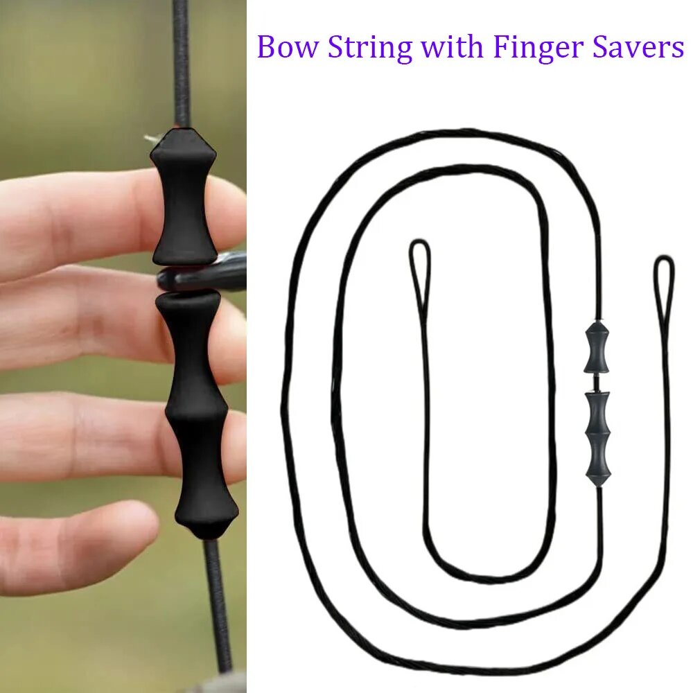 Черная тетива для лука Black Widow 43-70 дюймов 12 нитей 65.35in(166cm)