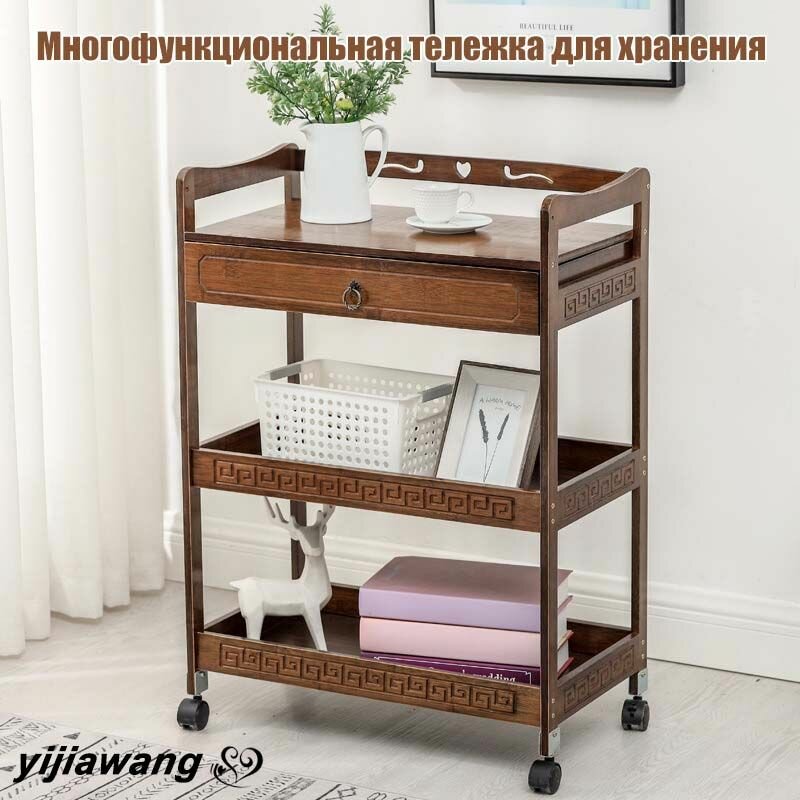 Журнальный столик, Скандинавский стиль, коричневый, лакированный, прямоугольный, 59 см x 33 см x 83см