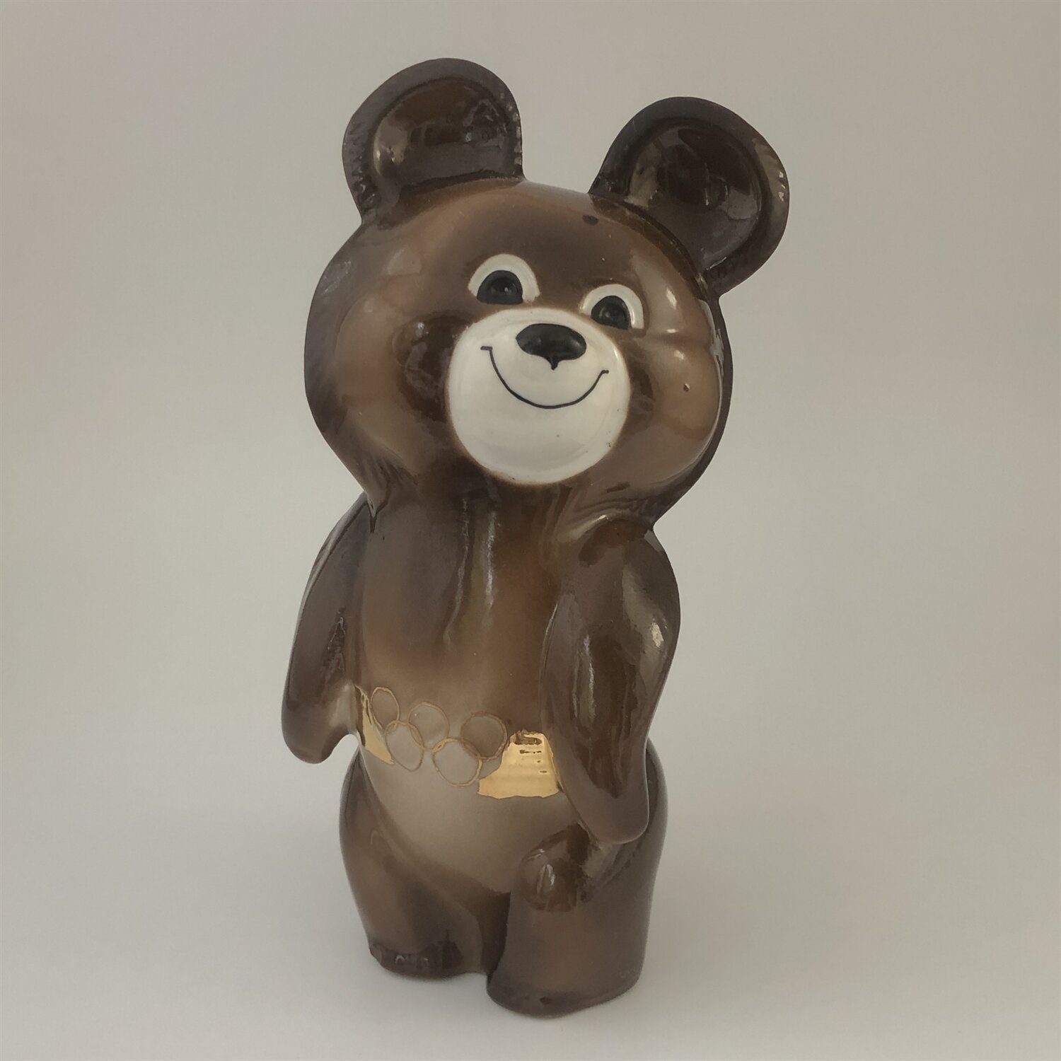 Статуэтка «Олимпийский мишка», Хайтинский фарфоровый завод, фарфор, СССР, 1979 год