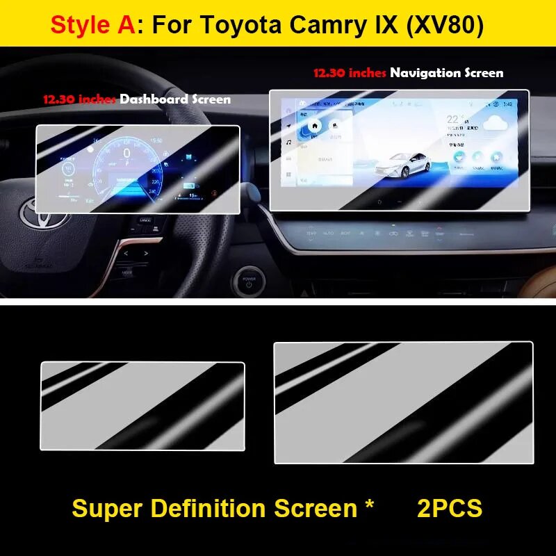 Защитная пленка на экран Toyota Camry XV80 2024-2025, Style A-SD Screen