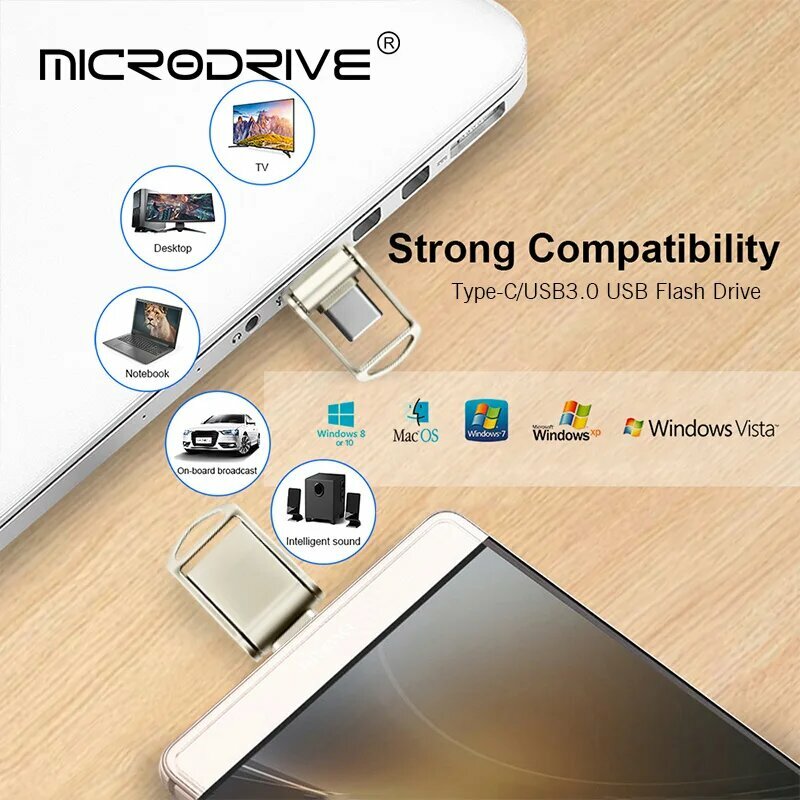 Флешка MicroDrive Type-C 32 ГБ USB 3.0 — фото 1