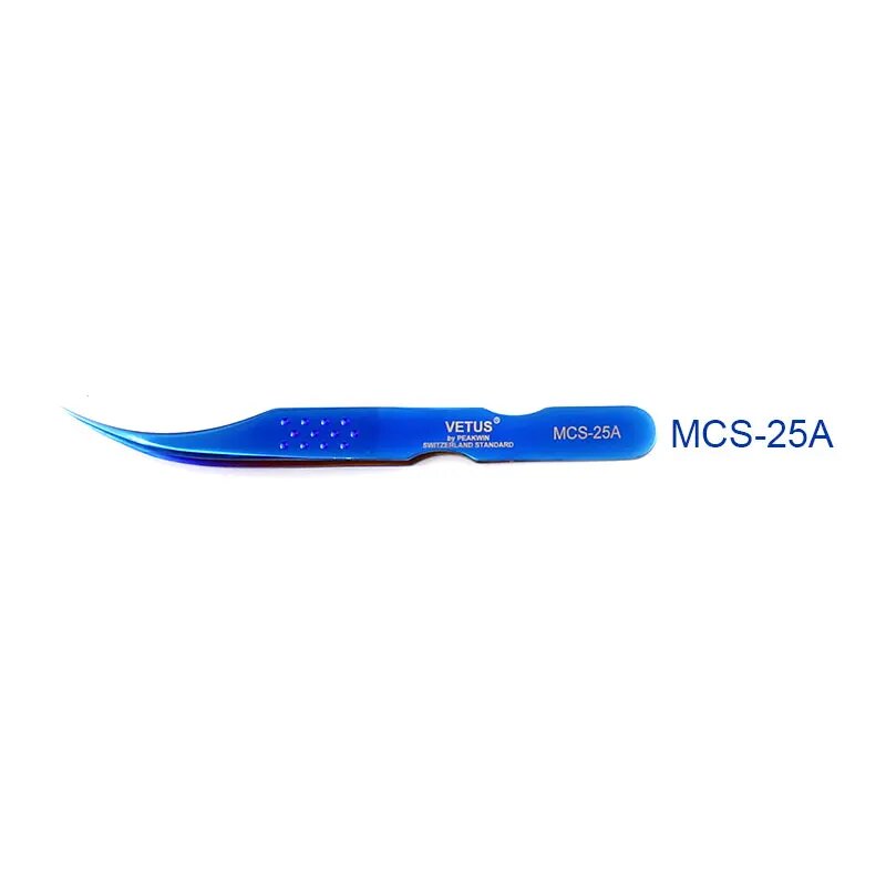 Пинцет для наращивания ресниц VETUS MCS25A синий