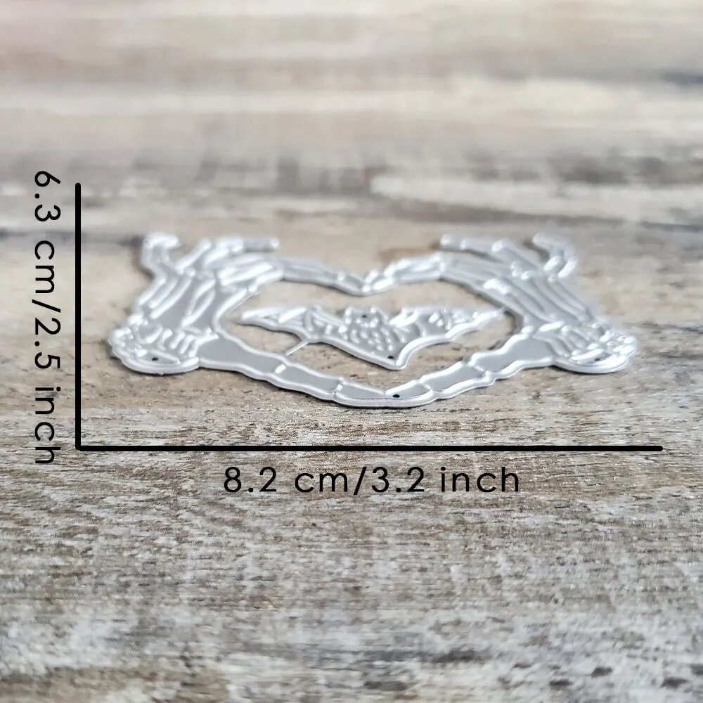 Сердце Скелет, высечки для скрапбукинга, CL2929