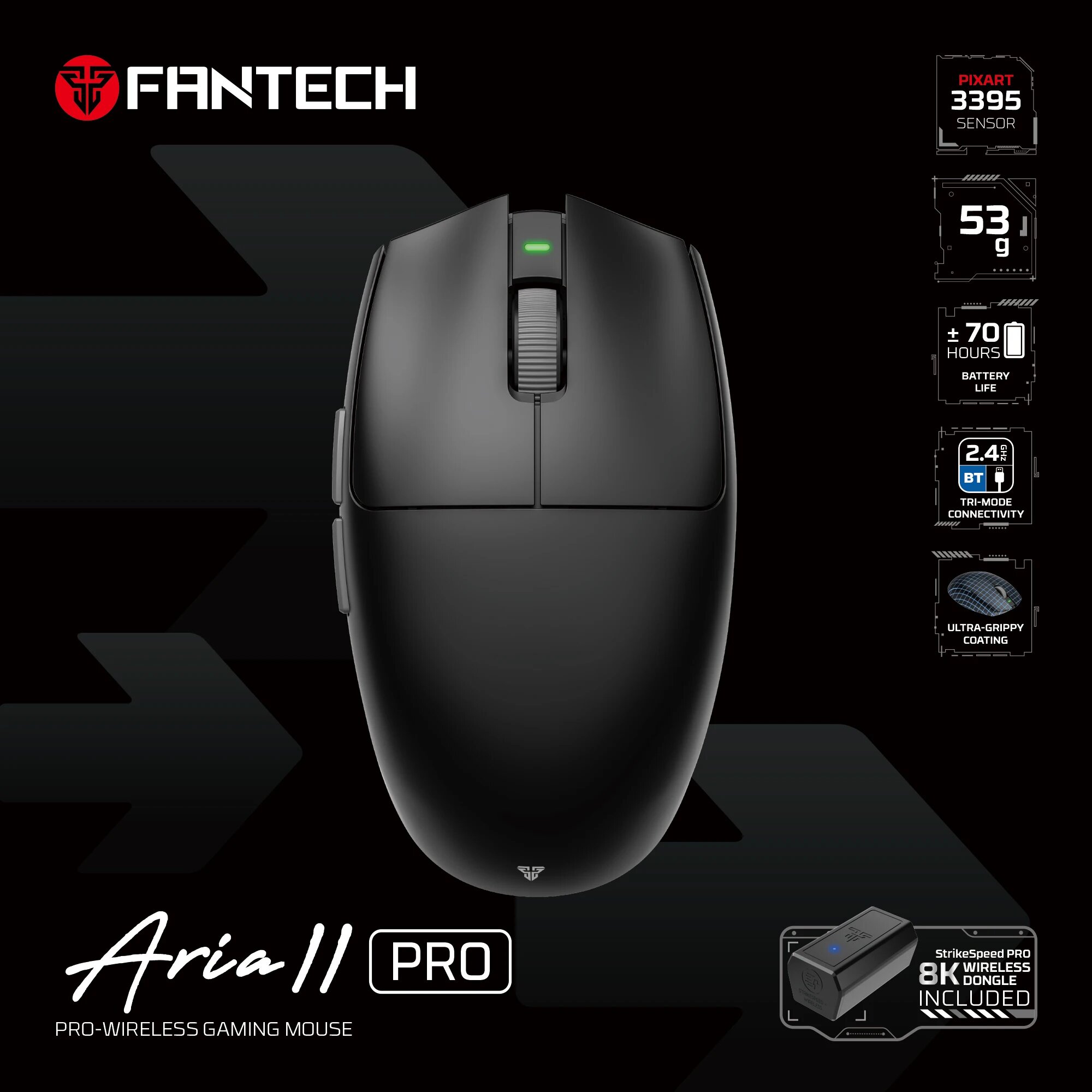 Беспроводная игровая мышь FANTECH Aria II PRO Black