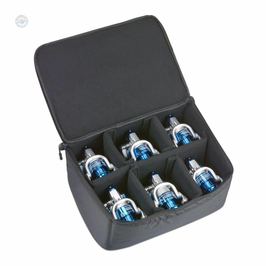 Чехол для рыболовных катушек XL с защитой от ударов и брызг, прочная сумка для хранения и транспортировки катушек, удобный органайзер для рыболовных снастей