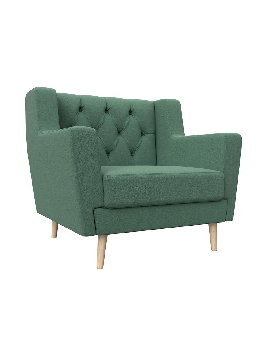 Кресло Брайтон Люкс, 79х86х78 см, нераскладное, на деревянных ножках, 79×86×78 см, рогожка