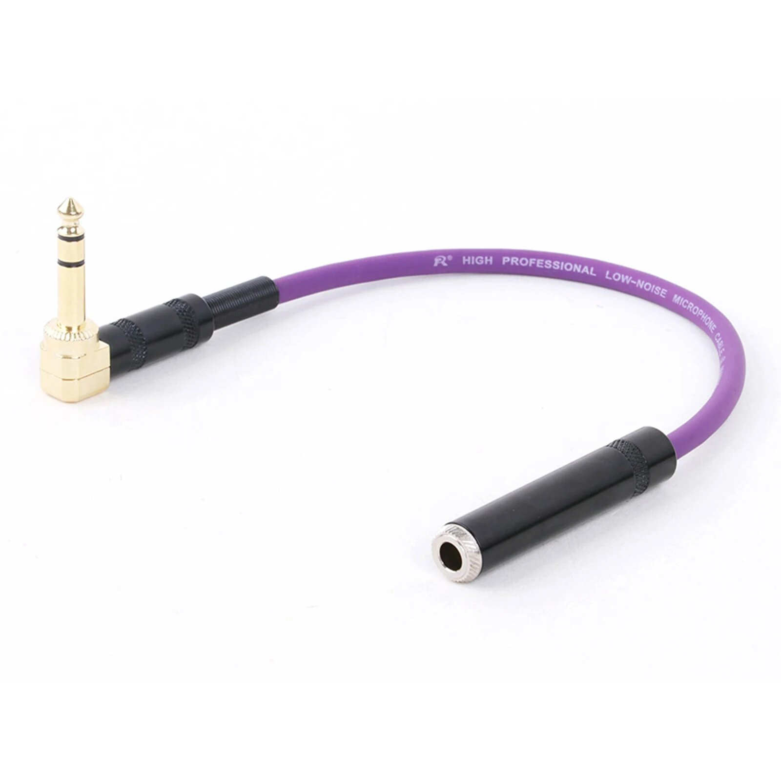 GuerGuo Удлинительный аудиокабель TRS 6,35 Purple, 0.3m