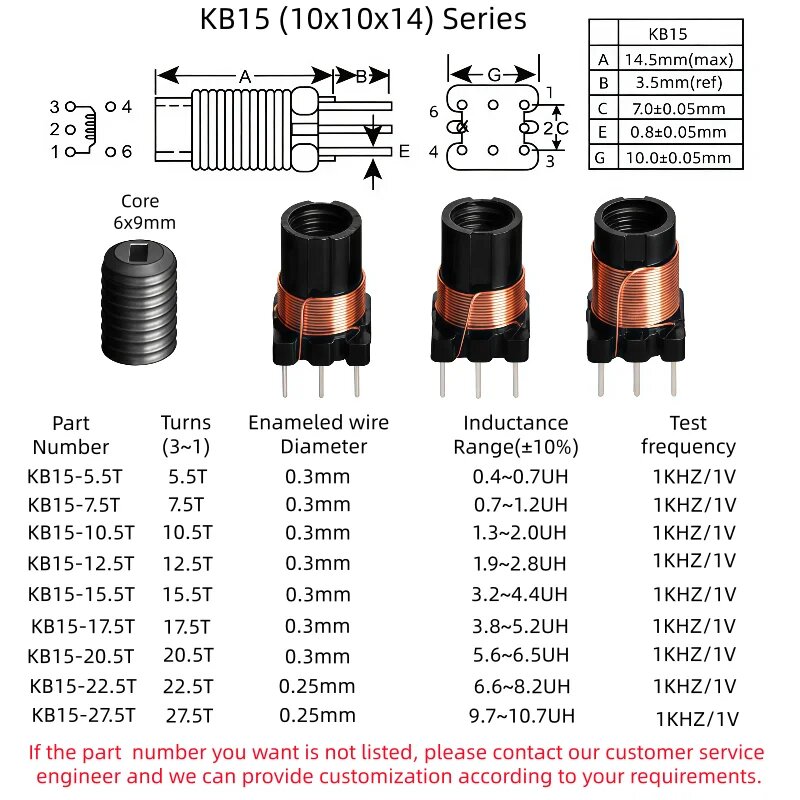 Катушки индуктивности KB серия 5 шт