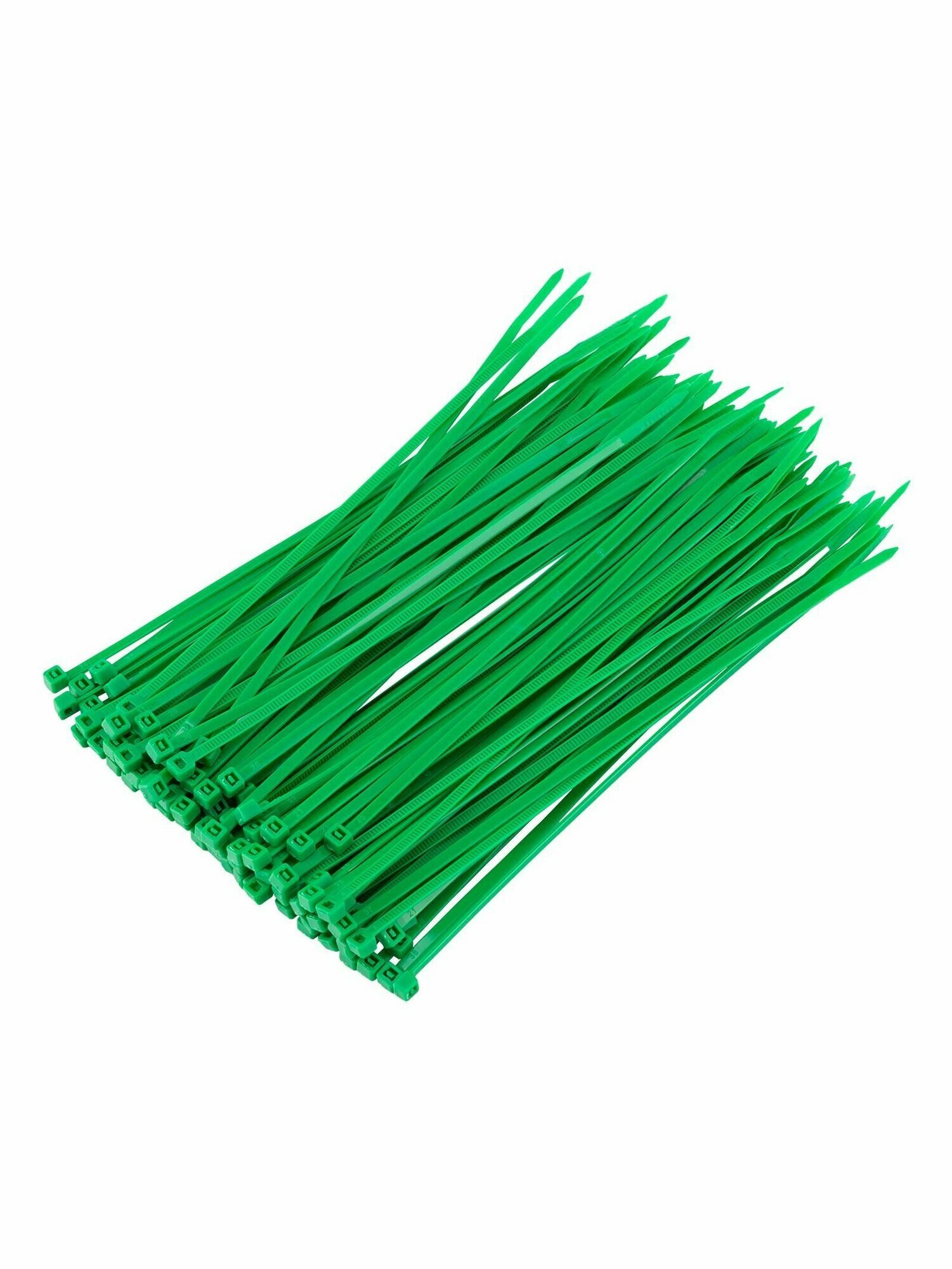 Набор хомутов, 200 x 3.6 мм, пластиковые, зеленые, 100 шт Сибртех 45512