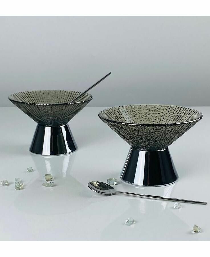 Набор из 2 креманок 2 с ложками