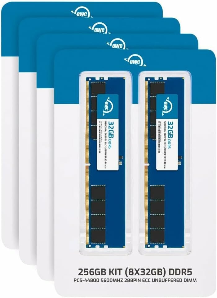 Набор серверной оперативной памяти OWC 256GB (8x32GB) DDR5 5600 PC5-44800 CL46