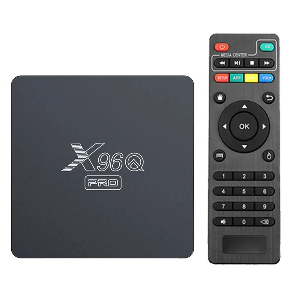 Смарт-ТВ-приставка X96Q Pro на базе Android 10.0, четырёхъядерный процессор Allwinner H313, 2,4 ГГц, Wi-Fi, 4K-медиаплеер, 2 ГБ + 16 ГБ, Google Player, телеприставка