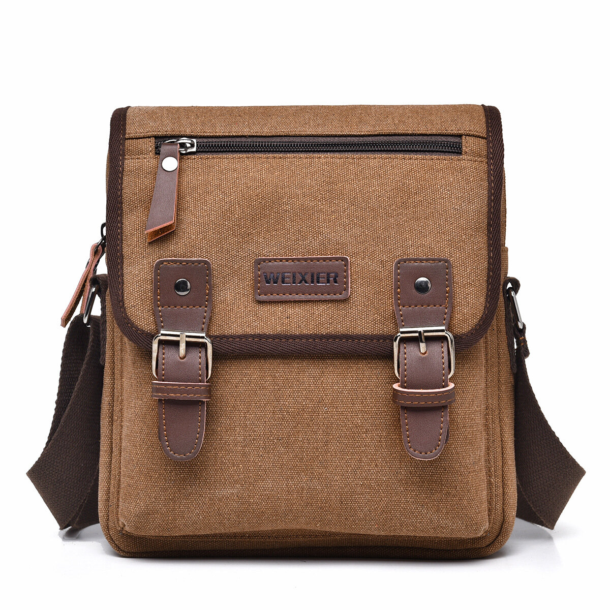 Sac messager en toile pour homme, расстегнутая повязка с букле, винтажный стиль, большая вместительность, идеально подходит для путешествий, дел, ежедневных перемещений или экстерьера.