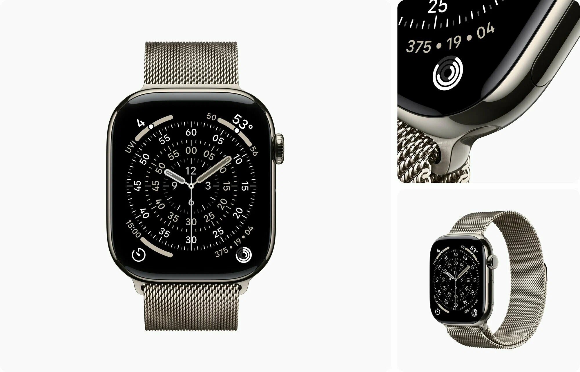 Смарт часы Apple Watch S11 46mm Natural Milenese Loop размер M/L