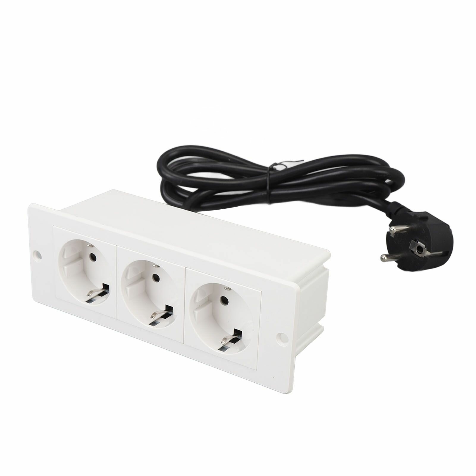 Встраиваемый удлинитель с кабелем 16A Plug and Play, огнестойкий, 3 розетки, для скрытого монтажа, для столешницы, столешницы