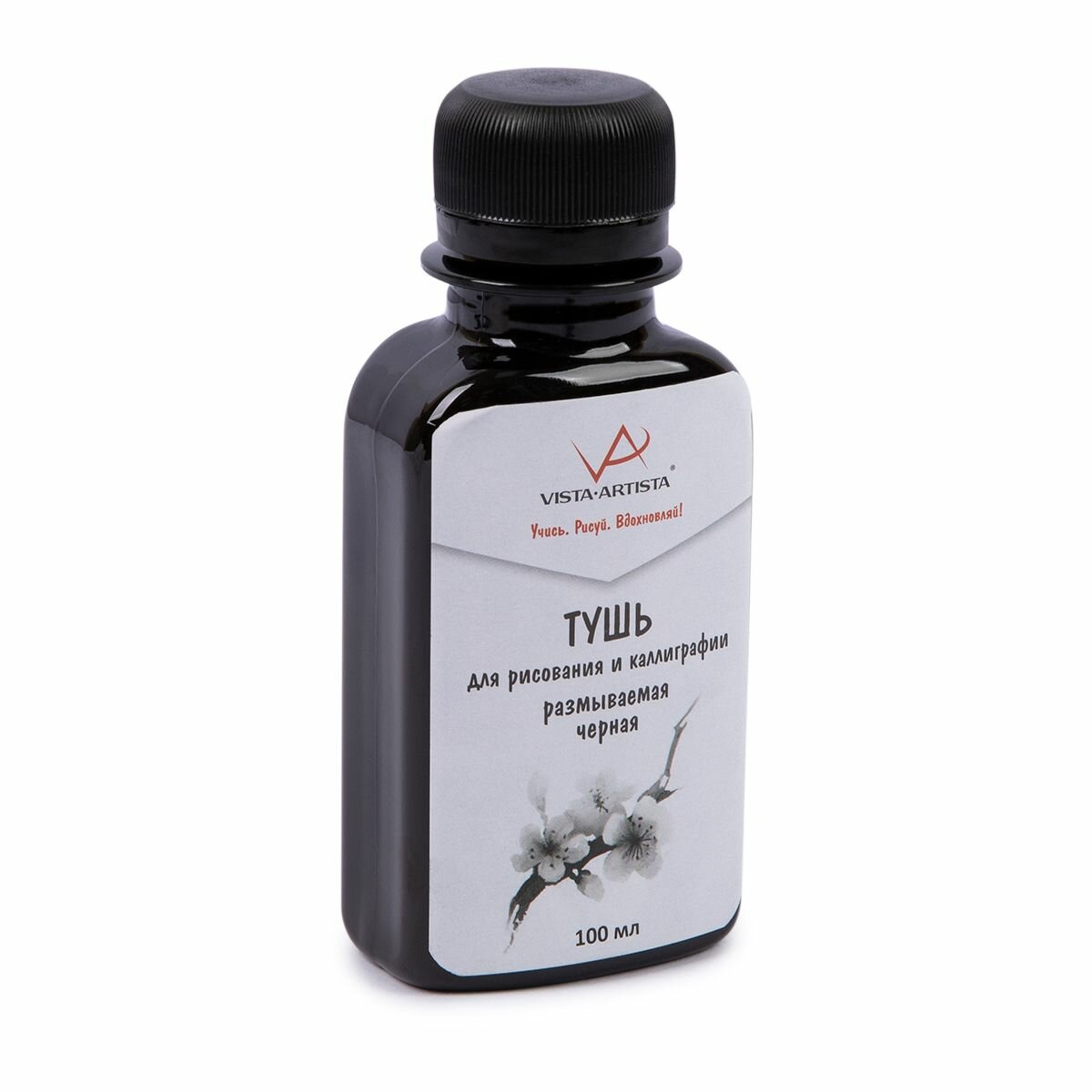 Тушь черная для рисования и каллиграфии "VISTA-ARTISTA" размываемая VAIB 100 мл, 1 шт.