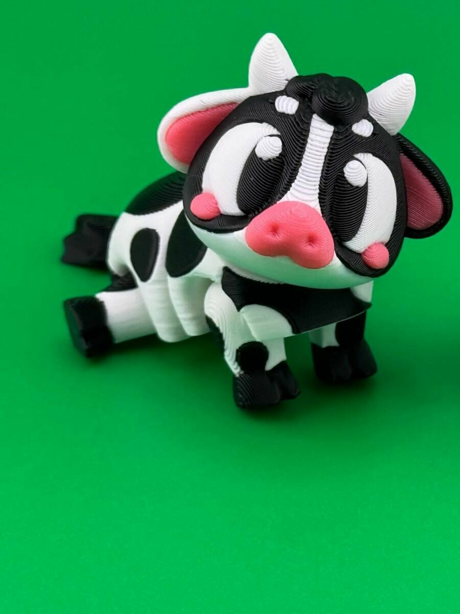 Корова Му-му, 3D игрушка подвижная, игрушка антистресс, 3д фигурка - сувенир, декор, подарок