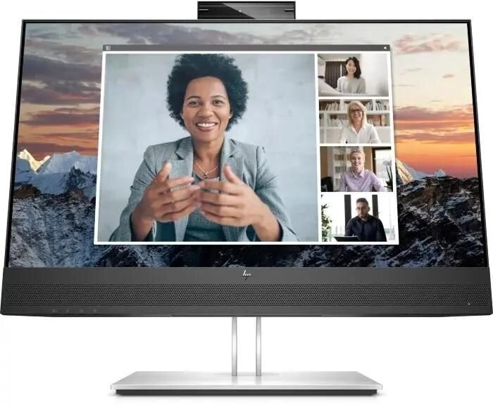 Монитор 23.8 HP E24m G4 Conferencing IPS 1920x1080, 75 Гц, 5 мс, 16:9, 300 кд/м², DP 1.2, HDMI 1.4, USB-C (65 Вт), USB Hub (4x USB 3.0), 3.5 Jack, Ethernet, веб-камера, динамики (2x5 Вт), черный