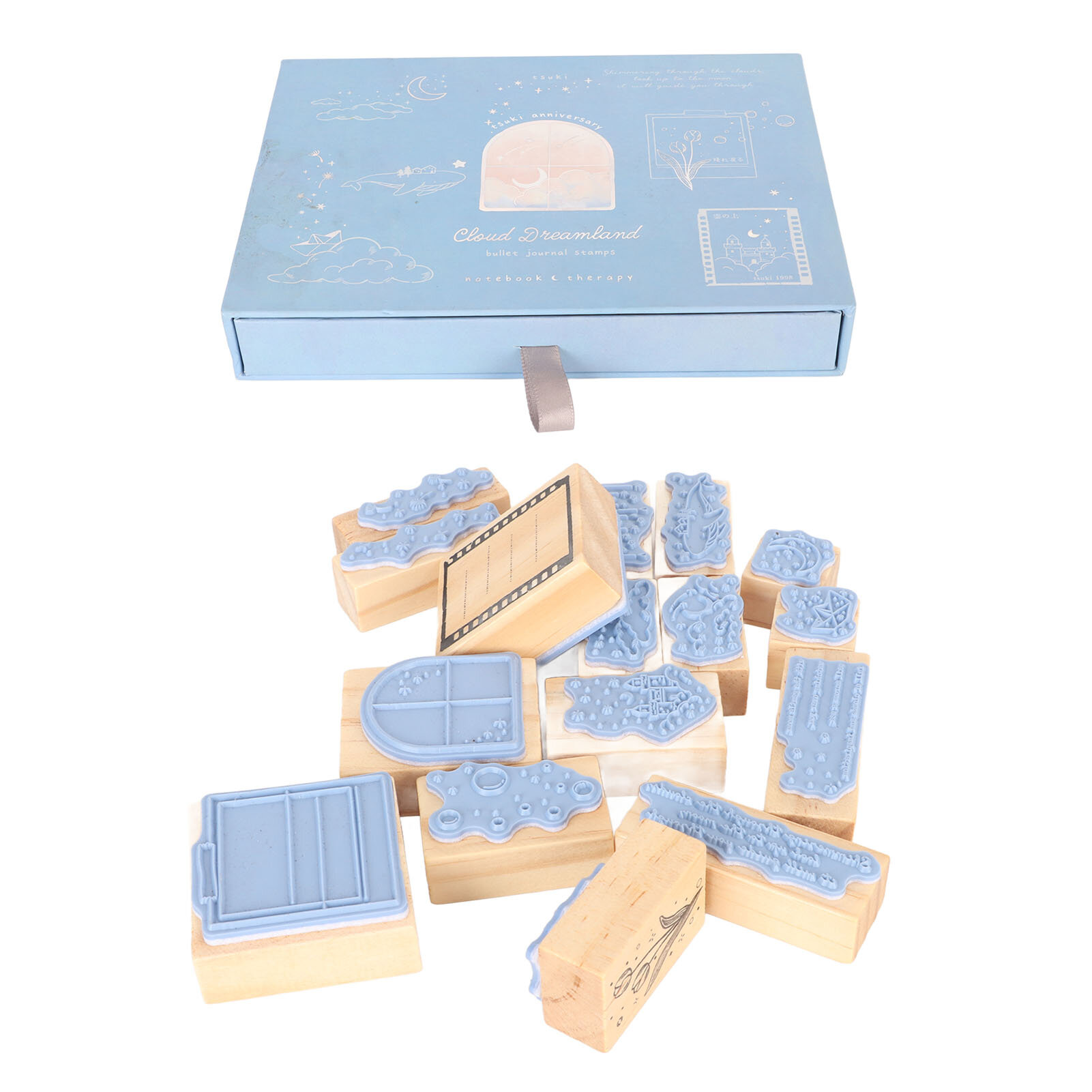 Деревянная резиновая штампа тонкий декоративный деревянный набор штампов для арт -ремесленного журнала дневник дневниковых альбомов