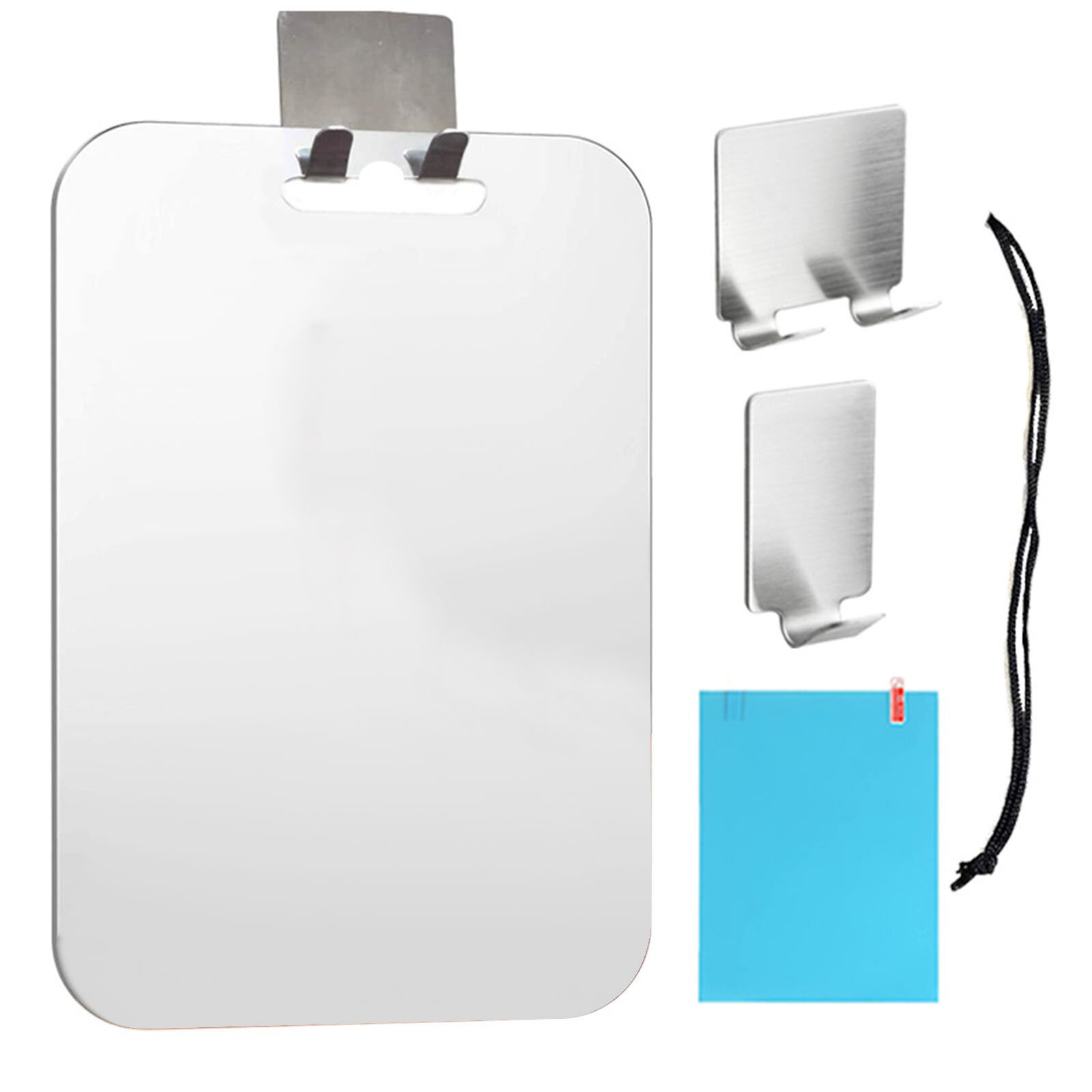 Зеркало для душа для бритья без тумана стена ванной комнаты подвесное зеркало с крючками для брих