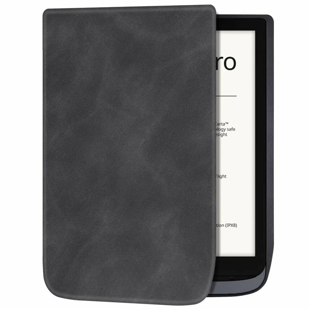 Мягкий чехол для Pocketbook 740 InkPad 3 Pro / 740 InkPad Color e-Reader - Тонкая кожаная обложка для книг с автоматическим сном/пробуждением