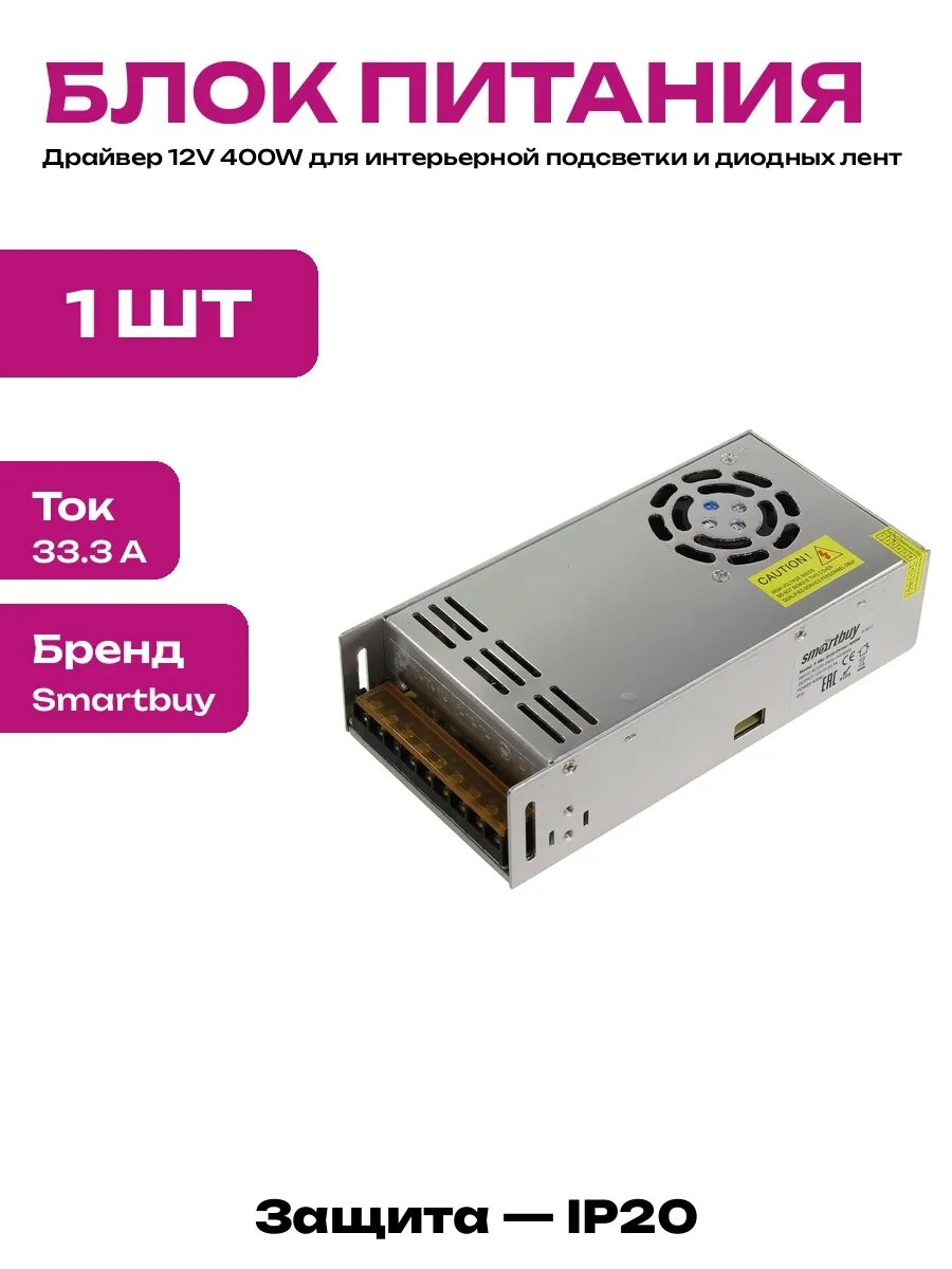 Драйвер для светодиодной ленты 12 Вольт 400 Вт источник тока
