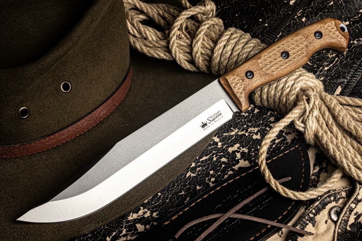 Туристический нож Bastardo TW, сталь 420HC, рукоять дерево, Kizlyar Supreme