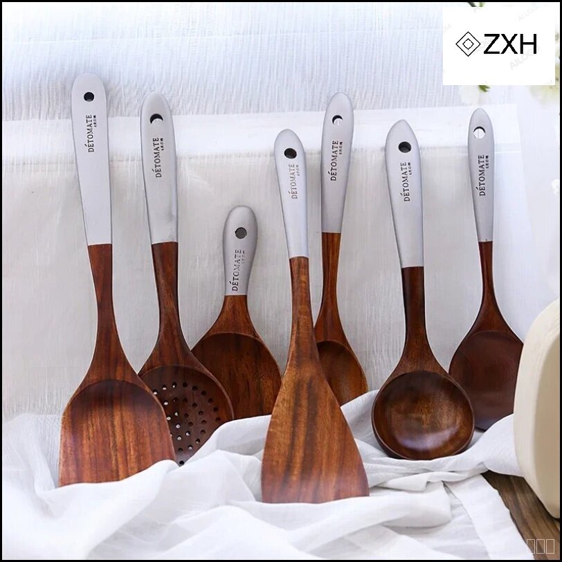 Набор кухонных инструментов XINCHEN из тикового дерева, 5pcs set