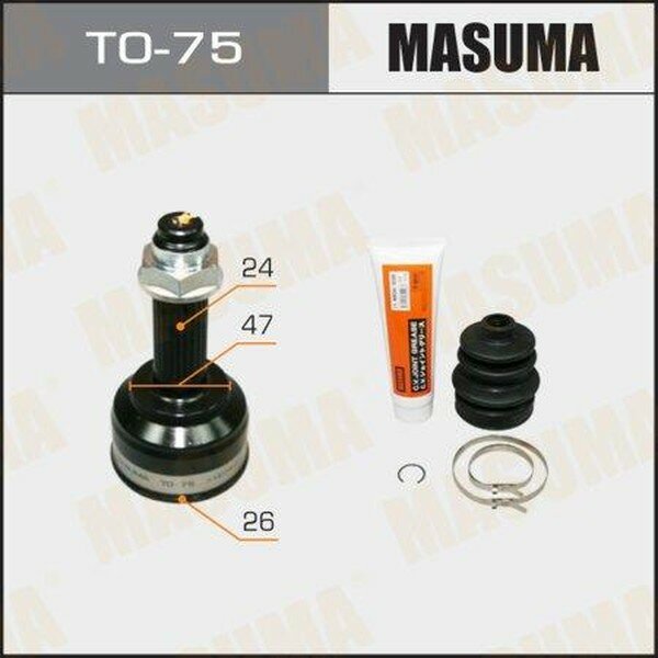 ШРУС наружный MASUMA TO-75 Daihatsu Boon 1.0, Myvi 1.0 04->, Toyota Passo 1.0 04->, комплект