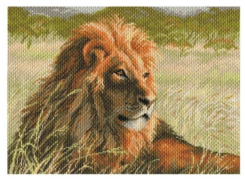 Рисунок на канве Матренин Посад "Царь Саванны", 37x49 см