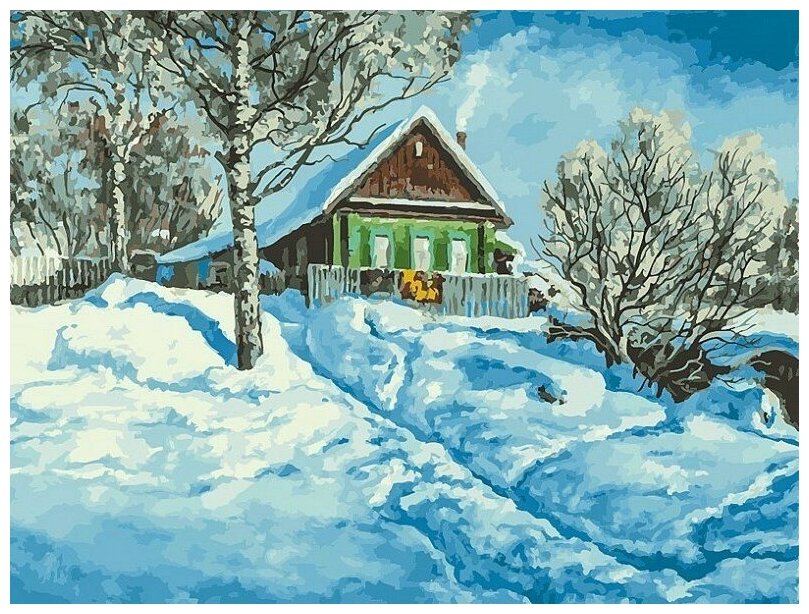 Раскраска по номерам Белоснежка #279-AS Домик на горе, 30 х 40 см