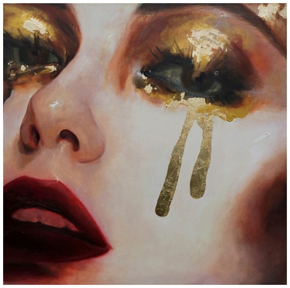 Фотообои Уютная стена "Фантастический портрет на холсте" 270х270 см Бесшовные Премиум (единым полотном)