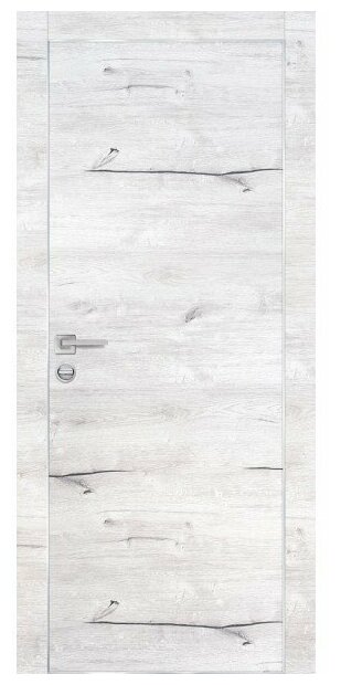 PX-1 PP дуб арктик, /врезка под петли и замок AGB/ черная кромка с 4-х сторон Profilo porte