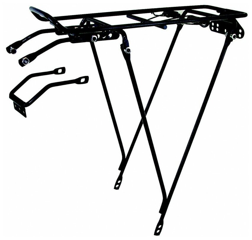 Багажник 5-440149 сталь 26-28 2-х стоечный регулируемый сборный черный
