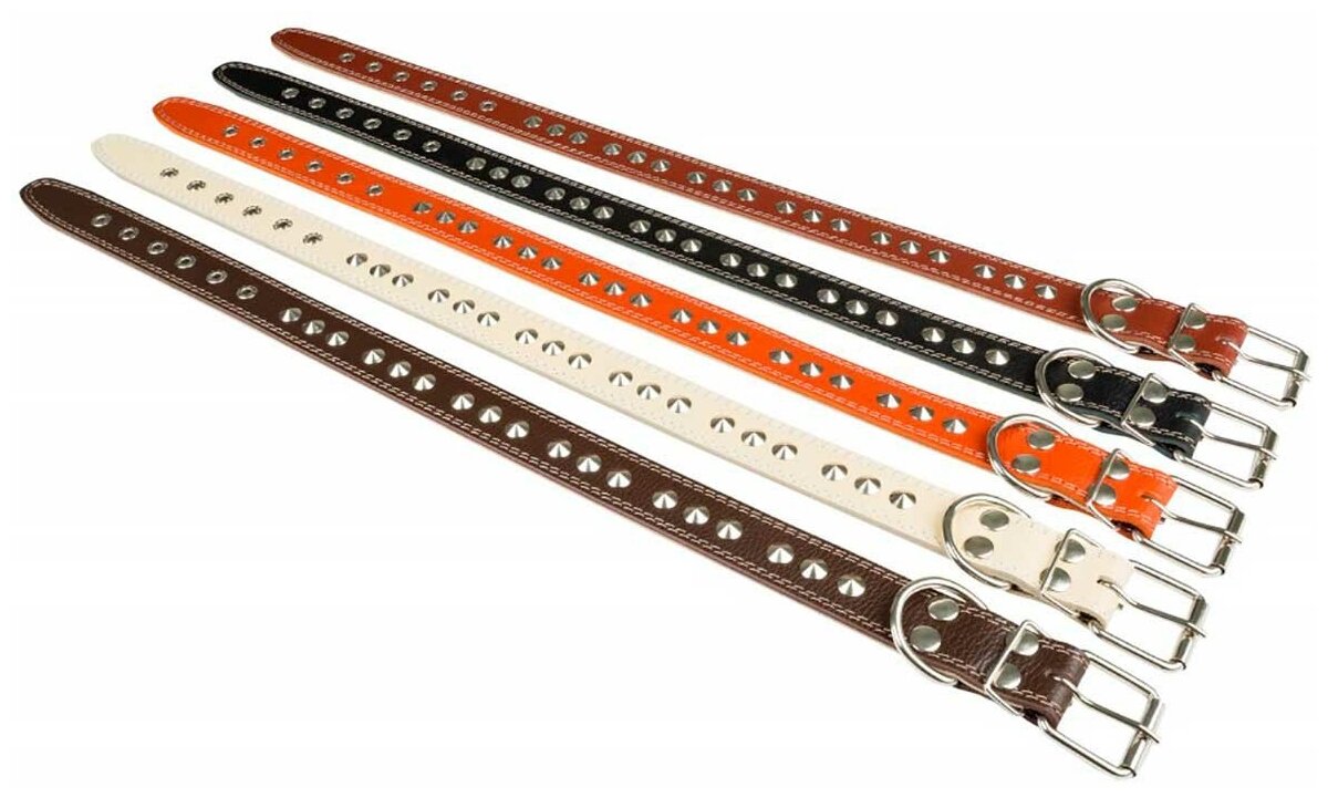 Ошейник для собак Брава №36 2 слоя с металлофурнитурой арт078