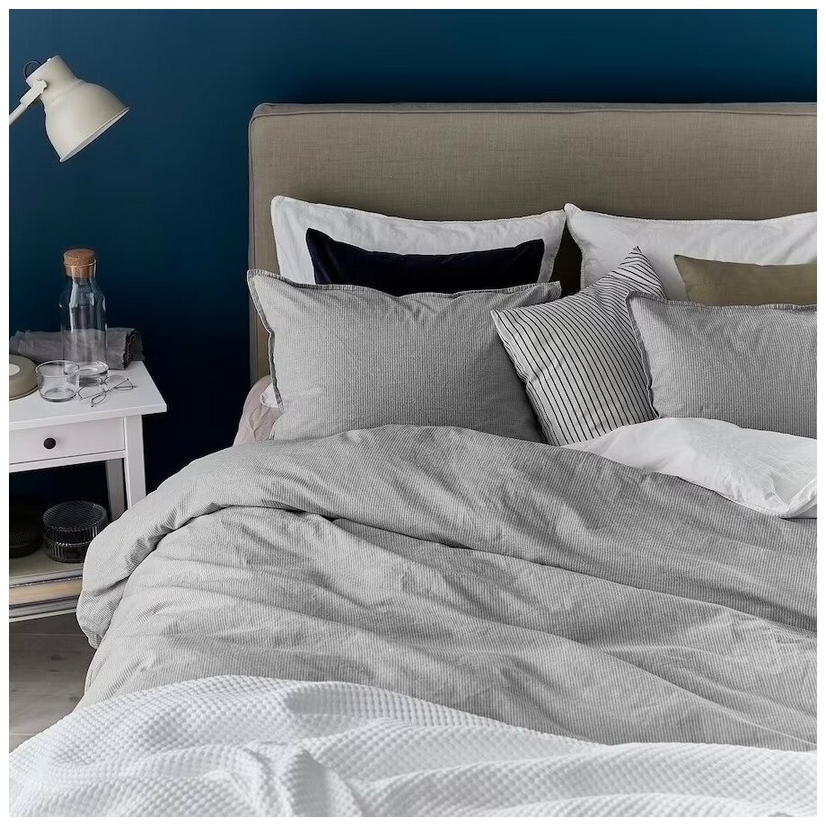 Постельное белье 1.5 пальме (BERGPALM бергпалм) 150x200/50x70 светло-серый, бязь