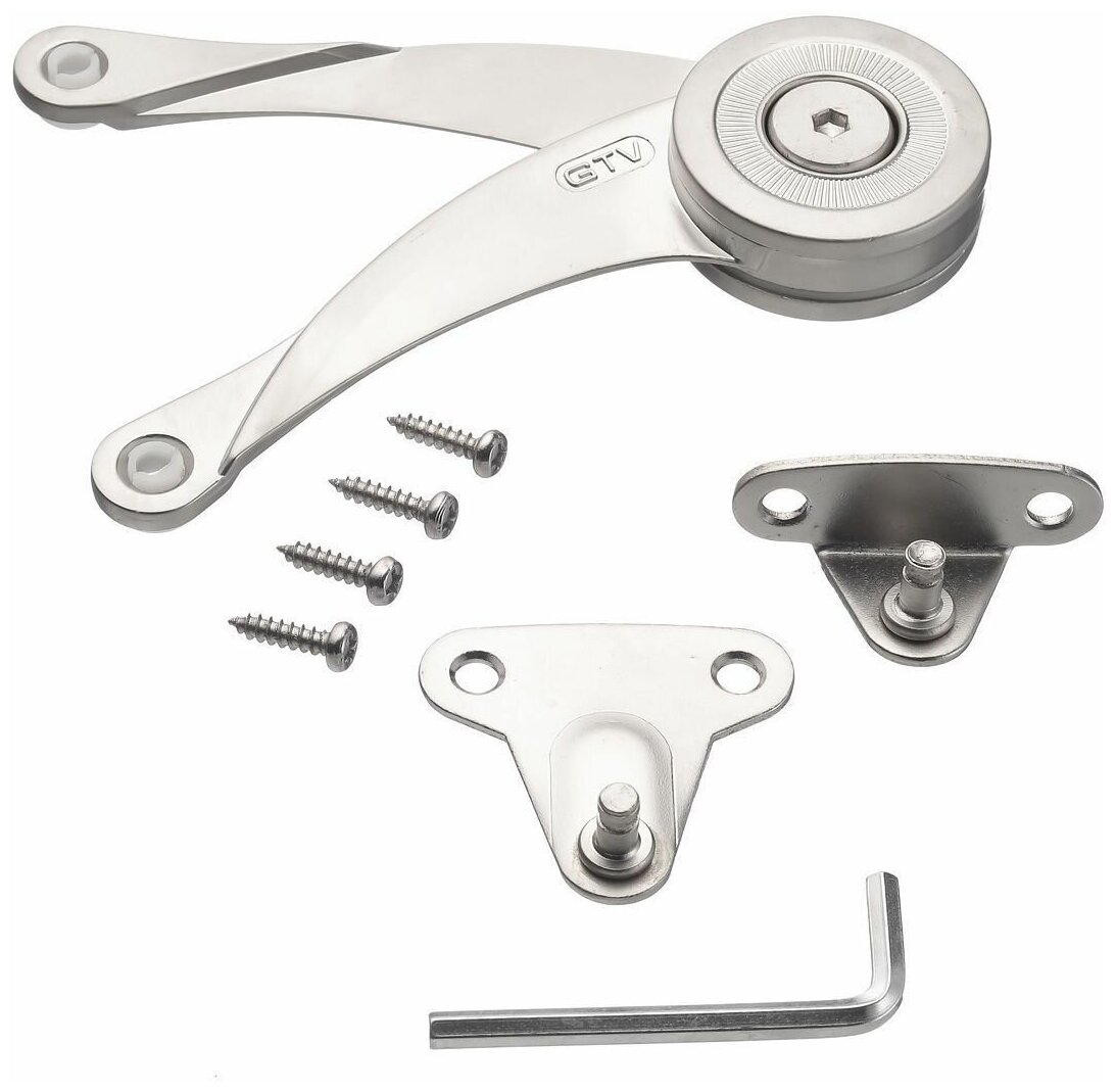 Механический подъемник для кухонного гарнитура Design, серый, сатин, 13х4,5х1,5 см