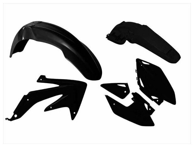 Комплект пластика RTech R-KITCRX-NR0-414 HONDA CRF450X 05-07 черный для мотоцикла