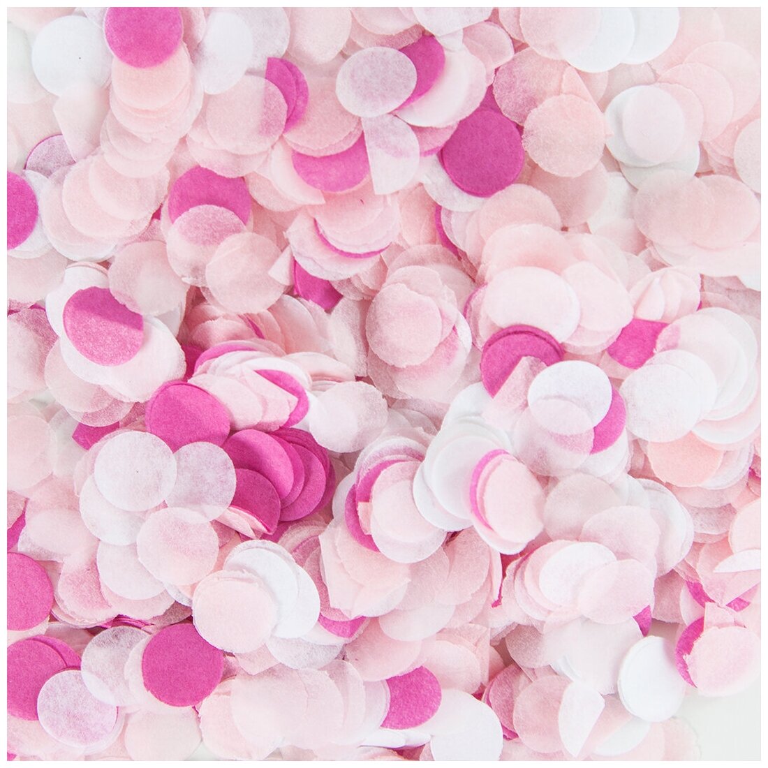 Конфетти тишью Круг, Розовый микс, 1 см, 50 г.