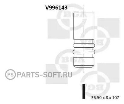 Клапан двигателя впускной [36.5x8x107] FORD FOCUS 1.8TDDI/TDCI 99- BGA V996143 | цена за 1 шт